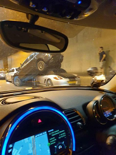 Cte Accident Causes Chain Collision 1 Car Ended Up On Top Of Another