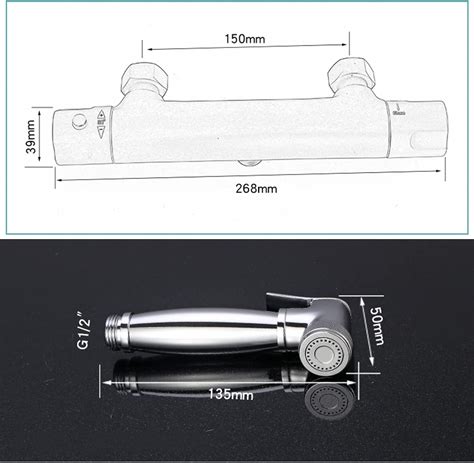 Buy TVBNHU Handheld Bidet Sprayer For Toilet Bathroom Thermostatic Bidet Shower Set Wall