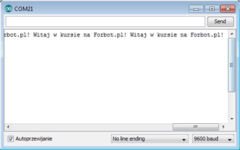 Kurs Arduino Kontynuacja UART Serwomechanizmy FORBOT