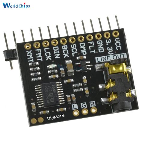 New Pcm5102a Dac Sound Card Board Phat 3 5mm Stereo Jack 24 Bits