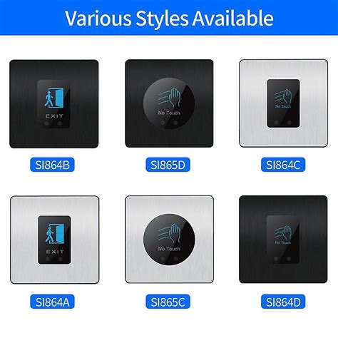 touchless door access exit button release switch no touch com no nc led
