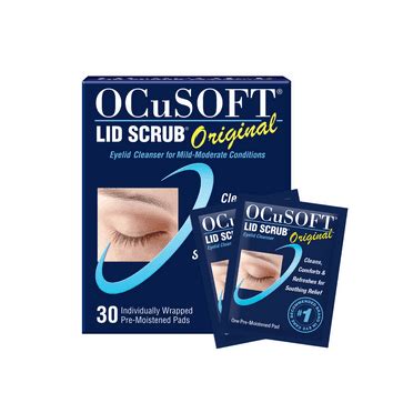 Ocusoft Lid Scrub Plus Eyelid Hygiene Pads For Blepharitis Dry Eye