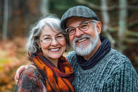 Portrait Of Smiling Beautiful Older Couple Image Premium Ai Generated