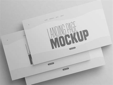 Premium Psd Minimal Clean Multiple Landing Page Website Mockup