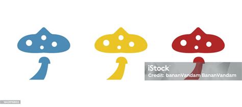 흰색 배경에 Agaric 아이콘을 날리고 벡터 그림 가을에 대한 스톡 벡터 아트 및 기타 이미지 가을 계절 귀여운