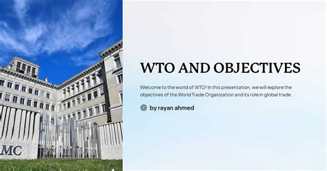 Wto And Objectives