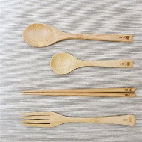 好多。竹製餐具 4選3 Uands叔叔與妹妹 Pinkoi
