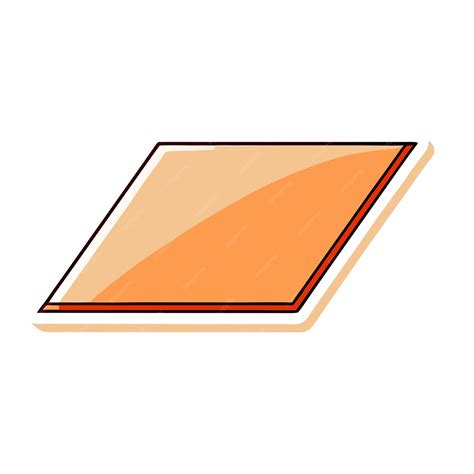 Sticker Design Parallelogram Shape On A Isolated White Background 8