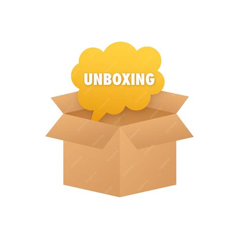 Premium Vector Unpack Package Unboxing Template Box Open Vector Stock