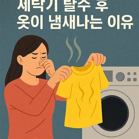 세탁기 탈수 후 옷이 냄새나는 이유