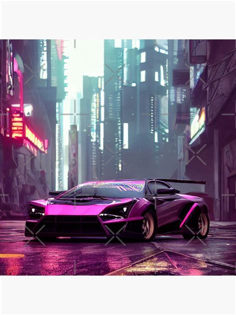 Cyber Punk Lamborghini Style Poster Cover Sticker For Sale By