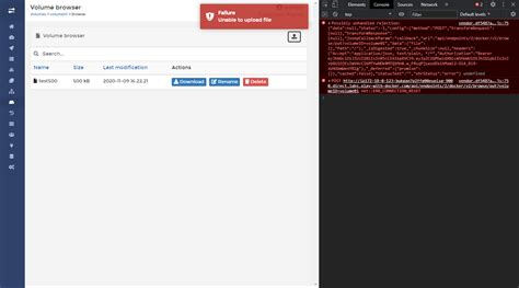 Failure Unable To Upload File Using Portainer Volume Browser Issue