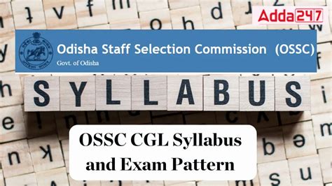 Ossc Cgl Syllabus 2026 Check Revised Exam Syllabus And Exam Pattern Download Pdf