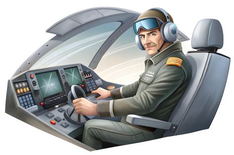 Pilot Adjusting Flight Controls In Modern Cockpit With Advanced
