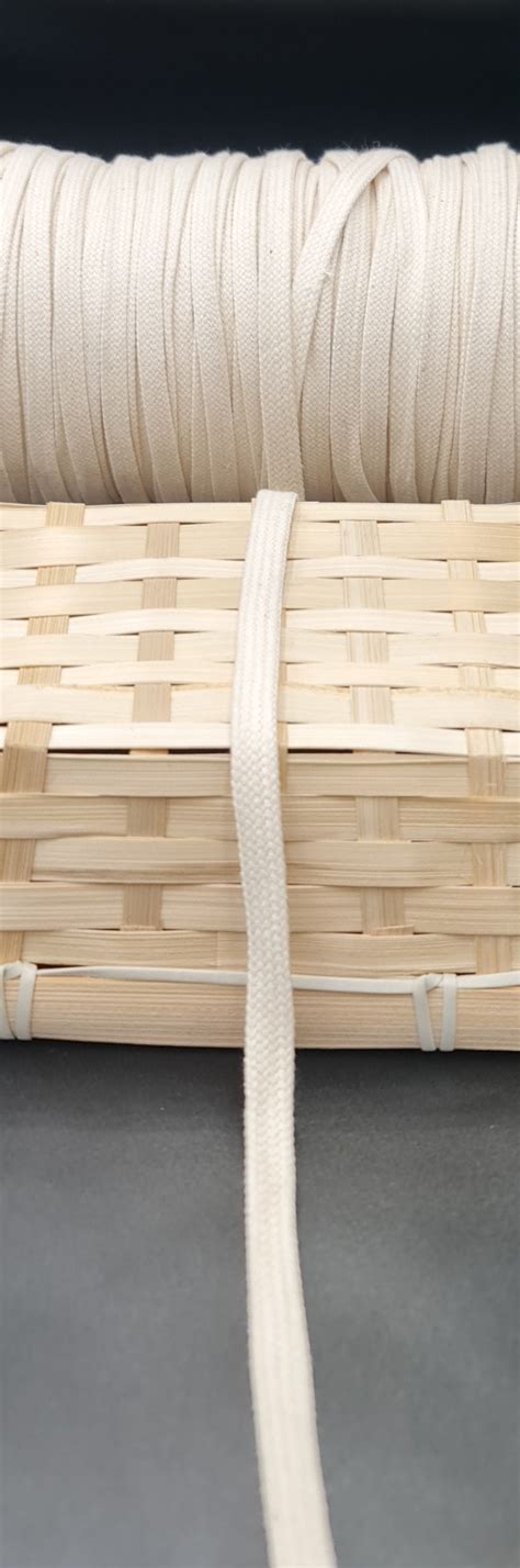 Draw Cord Flat Natural 10mm Sold Per Meter Trims N Things