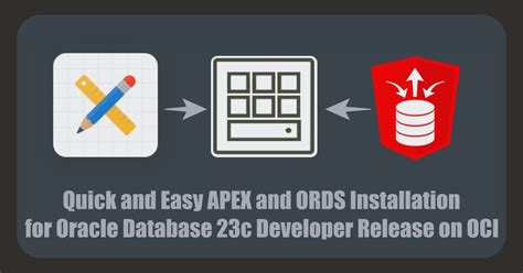 Quick And Easy Apex And Ords Installation For Oracle Database 23c