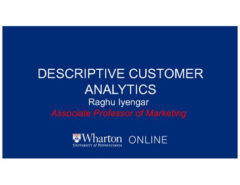 Descriptive Analytics Slides Compsci 102 Studocu