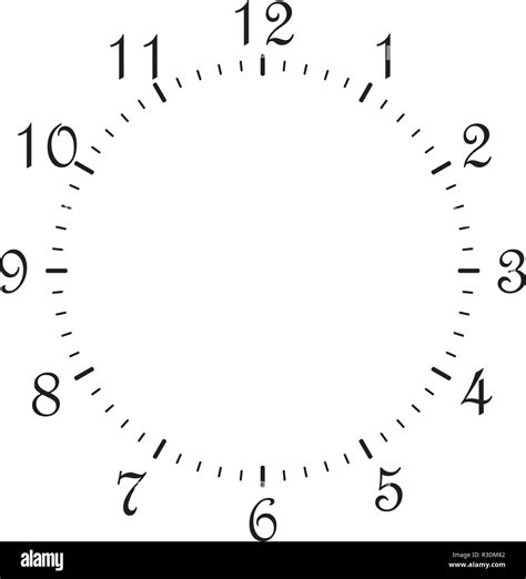 Clock Dial Black Rectangle Signs With Rounded Corners Big Numbers On