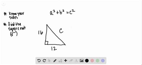 Solved Use The Pythagorean Theorem In The Following Exercises Use The