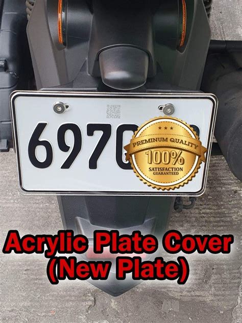 Motorcycle Plate Number Cover Acrylic Motorbikes Motorbike Parts