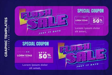 Premium Vector Flash Sale Vector Graphic Template Editable