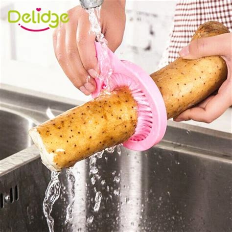 Buy Gadget Fruit Vegetable Cleaner Surface Cleaning Portable Corn Cucumber Potato Brush Kitchen