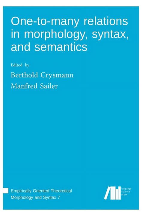 one to many relations in morphology syntax and semantics hardcover