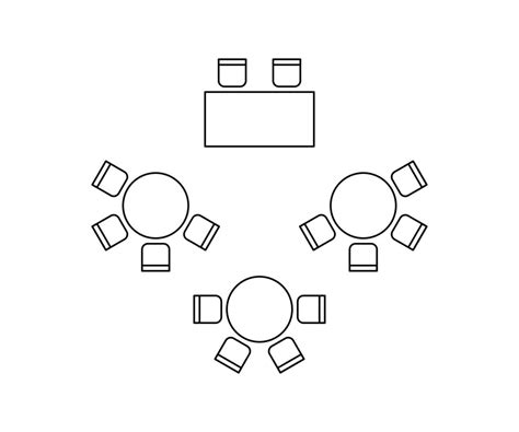 Plan For Arranging Seats And Tables In Interior On Event Banquet Wedding Layout Graphic Outline