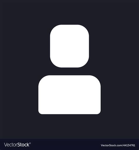 User Dark Mode Glyph Ui Icon Royalty Free Vector Image