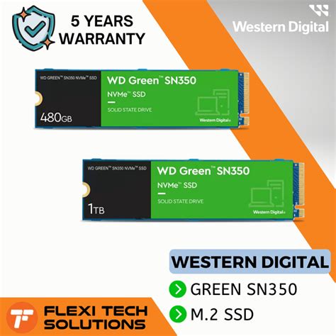WD SSD GREEN SN350 NVME M.2 PCIE GEN3 1TB / 480GB Internal SSD – Flexi Tech