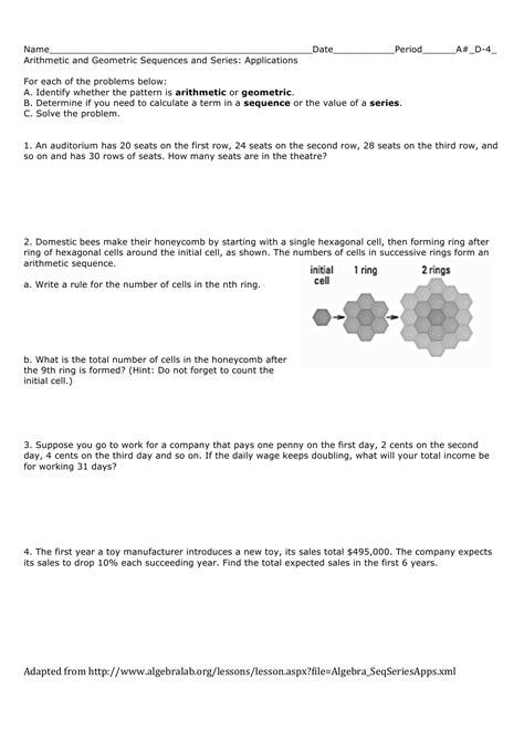 sequences and series worded problems questions
