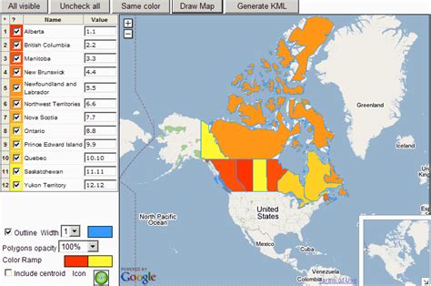 Colored Country Subdivision Google Earth Polygons With Color Your Map