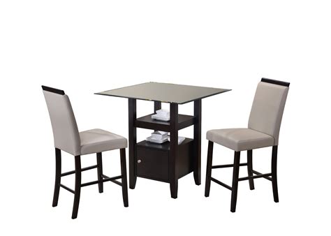 Lenn 3 Piece Counter Height Dining Set 35 Square Transitional