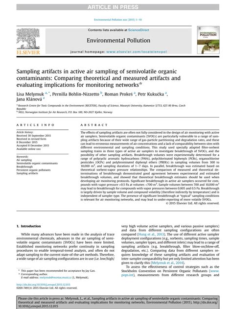 Solution Sampling Artifacts In Active Air Sampling Of Semivolatile