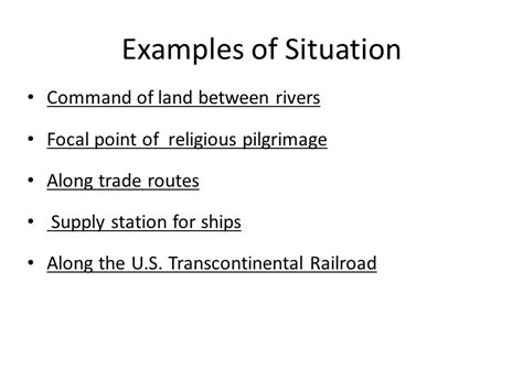 Examples Of Situation In Ap Human Geography