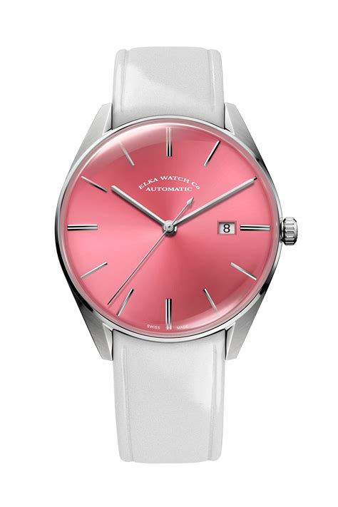 Elka Watch Co D06 0808 D Series Stainless Steel Pink Leather