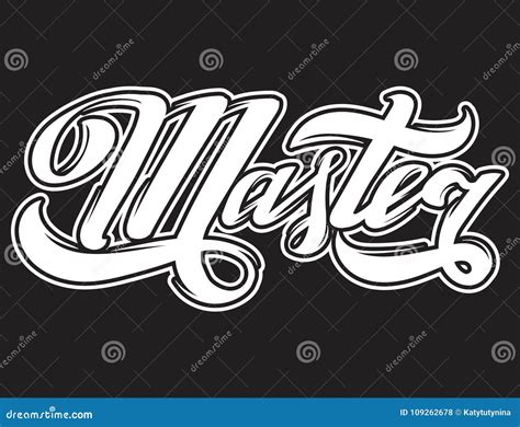 Master Vector Handwritten Lettering Isolated Stock Vector