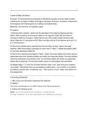 Week 6 Lab B Worksheet CreateaBabyLabName Purpose