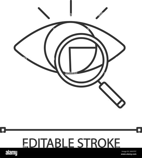 Retina Scan Linear Icon Iris Recognition Thin Line Illustration Eye