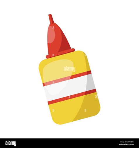 Yellow Liquid Glue Bottle Vector Illustration Stock Vector Image And Art