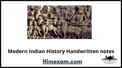 Modern Indian History Handwritten Notes