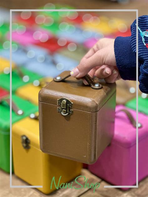 چمدان چوبی ساده دسته چرم سایز 6