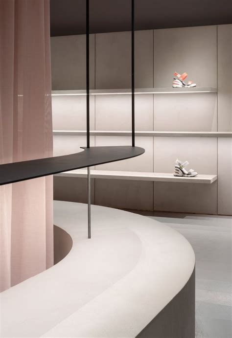 Francesc Rifé Pairs Concrete With Pink Fabric In Ash Mallorca Shoe Shop