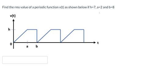 solved find the rms value of a periodic function v t as