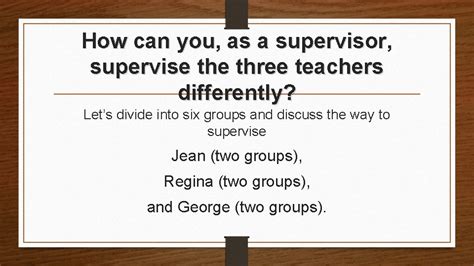 The Developmental Approach To Supervision Carl D Glickman