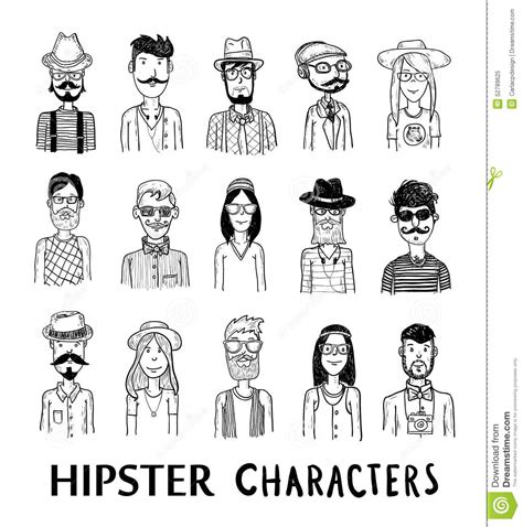 Grupo Da Garatuja Do Moderno Ilustração Tirada Mão Ilustração do Vetor Ilustração de boliche