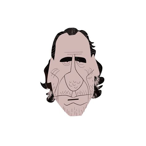 Ilustración Charles Bukowski De Mikel Casal Reproducción A5 Firmada