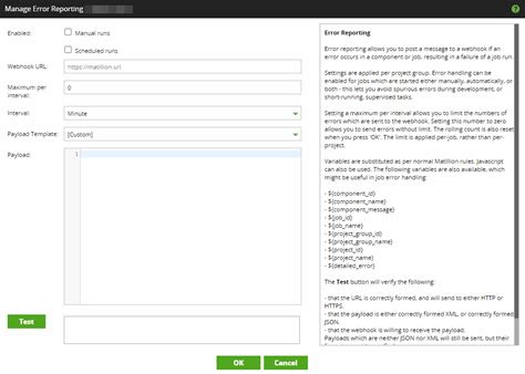 manage error reporting matillion docs