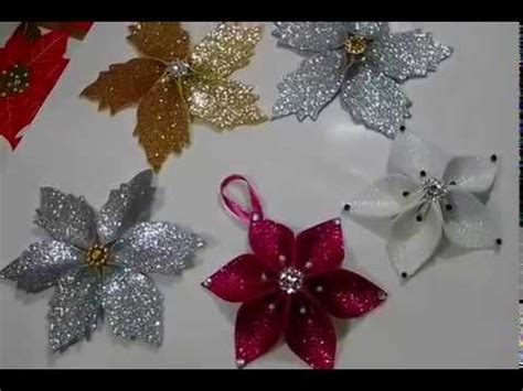 357 FLORES NAVIDEÑAS DE FOMI O GOMA EVA YouTube