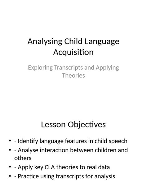 Cla Transcript Analysis Lesson Pdf